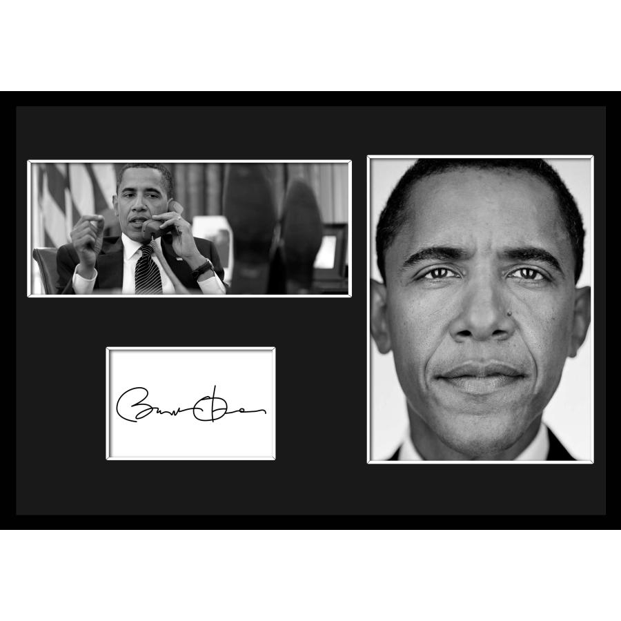 10種類!Barack Obama/バラク・オバマ/サインプリント&証明書付きフレーム/BW/モノクロ/ディスプレイ (3-3W ...