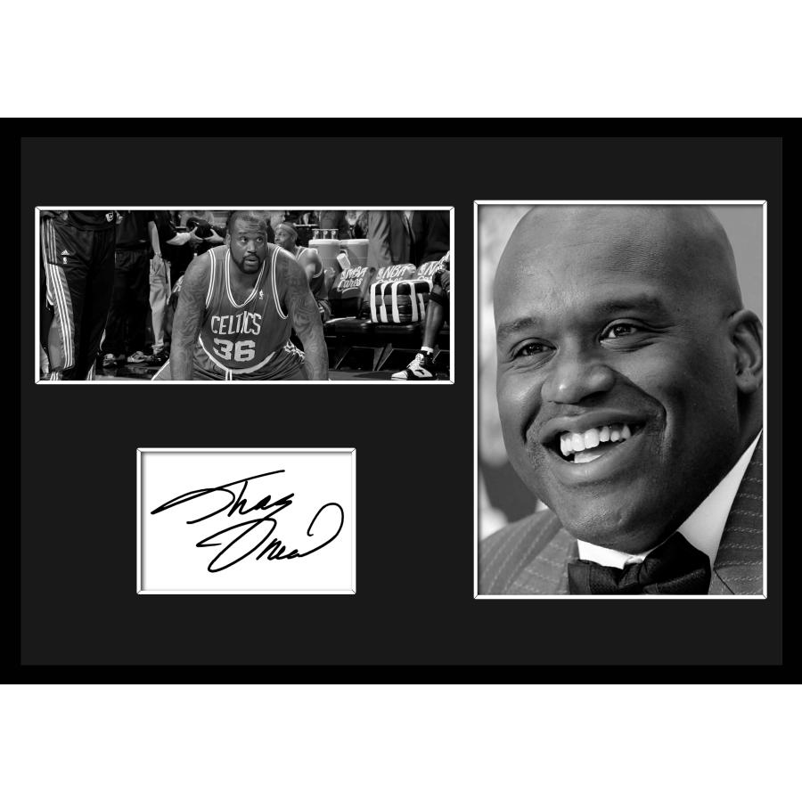 10種類!NBA/バスケ/Shaquille O'Neal/シャキール・オニール/サインプリント&証明書付きフレーム/BW/モノクロ/ディスプレイ (4-3W) : World Trade ...