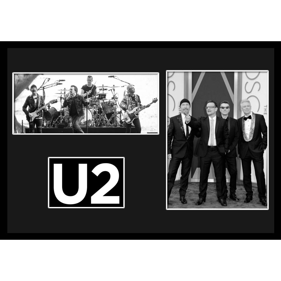 10種類!U2/ユートゥー/ROCK/ロックバンドグループ/証明書付きフレーム/BW/モノクロ/ディスプレイ (10-3W) : World ...