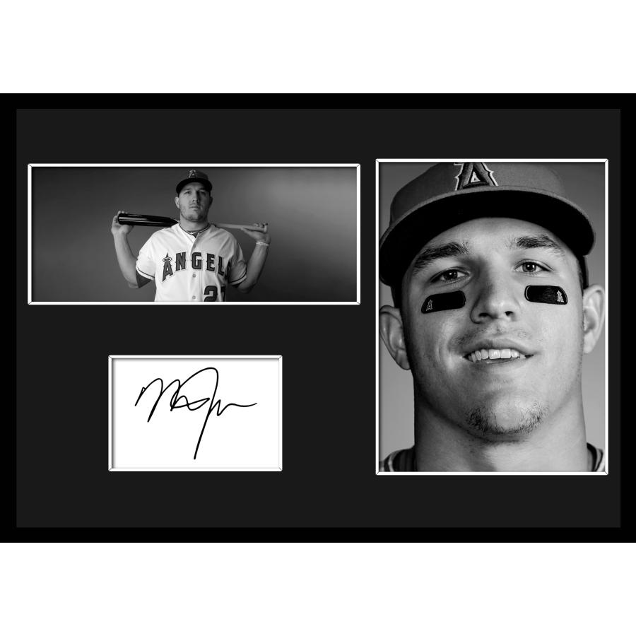 MLB ロサンゼルス・エンゼルス【 マイク・トラウト / Mike Trout 】プリント&証明書付きフレーム/カラー/ディスプレイ (2 ...