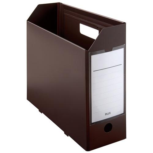 PLUS（プラス） PPボックスファイル＋ A4E ブラウン 文具 文房具 新学期 新生活 : コントラストビューティー - 通販 - Yahoo!ショッピング