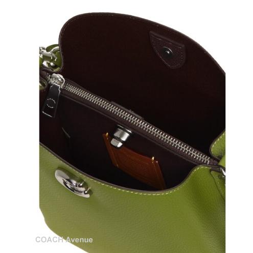 フラッシュセール コーチ COACH C3766 ウィロウ バケット バッグ カラーブロック ダーク ライム グリーン 緑 正規店商品 送料 ...