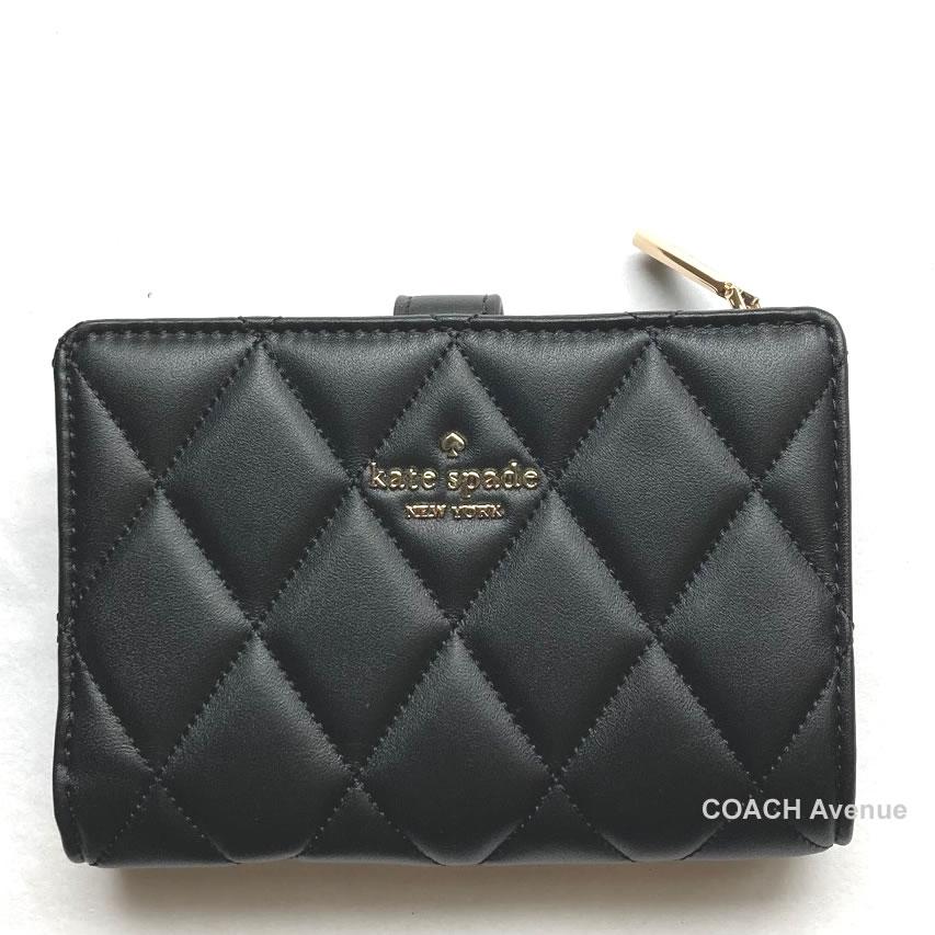 kate spade NEW YORK ケイトスペード KATE SPADE KA591 carey キルティング 二つ折り財布 レザー ウォレット ブラック 黒 送料無料 : コーチ ...