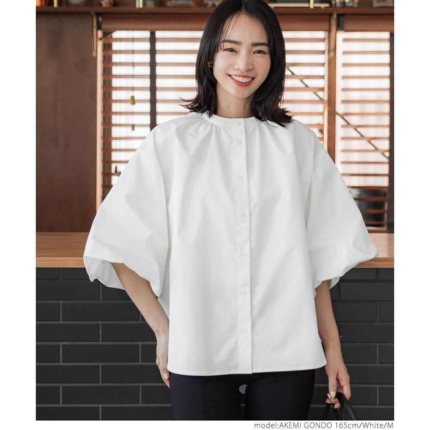 coca セール★2490円→990円 ブラウス レディース ボリュームスリーブ パリフワ テールカット Aライン 前後差 半袖 無地 ハリ感 メール便不可 FB25 : coca - 通販 ...