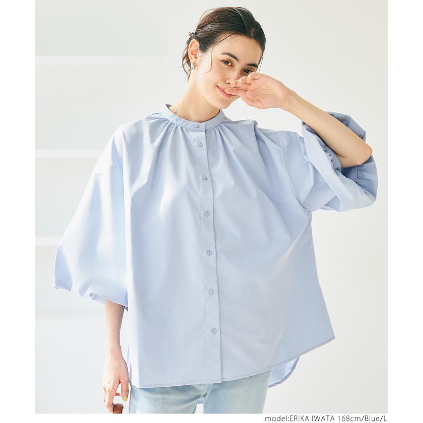 coca セール★2490円→990円 ブラウス レディース ボリュームスリーブ パリフワ テールカット Aライン 前後差 半袖 無地 ハリ感 メール便不可 FB25 : coca - 通販 ...