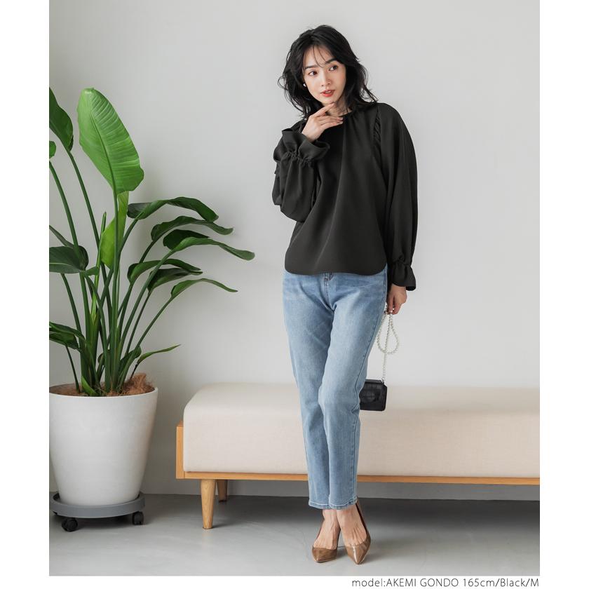 coca セール★2490円→550円 ブラウス レディース ボリュームスリーブ ショルダータック キャンディスリーブ シンプル 長袖 無地 スーツ メール便不可 : coca - 通販 ...