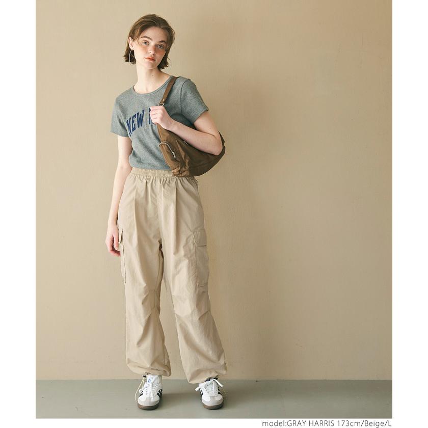 coca セール★2990円→1490円 パラシュートパンツ レディース サイドライン 裾絞り ポケット ウエストゴム 無地 ナイロン ロング丈 GC メール便不可 : coca - 通販 ...