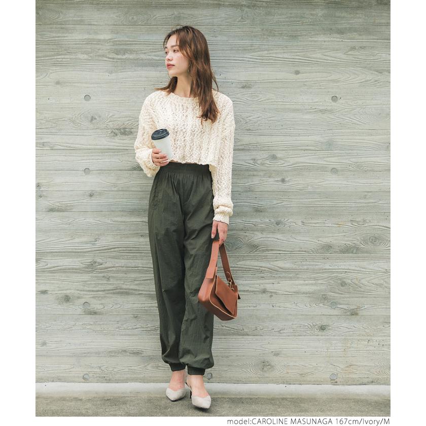 coca セール★2490円→1490円 ニット レディース プルオーバー クロップド丈 ファンシーヤーン 透け感 伸縮性 レイヤード 長袖 GC メール便不可 : coca - 通販 ...