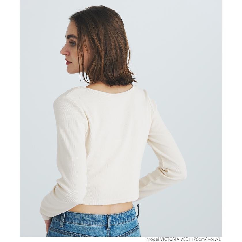 coca セール★990円→550円 前後2WAYリブクロップドロンT レディース メール便可 : coca - 通販 - Yahoo!ショッピング