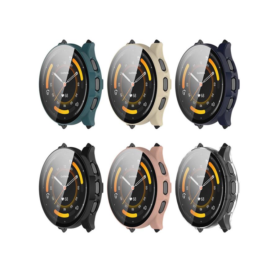 Garmin Venu 3s 3ケース PC素材+強化ガラス液晶保護カバー クリア ハードカバー CASE フィルム一体 全面保護 人気 保護 ...