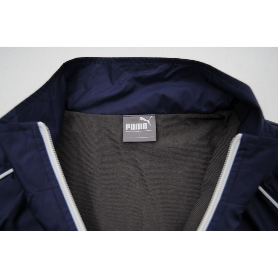 PUMA coco 中古【SALE】 プーマ メンズ ブルゾン L 紺 ネイビー 長袖ダブルジップ 裏微起毛 レターパックプラス発送可 ...