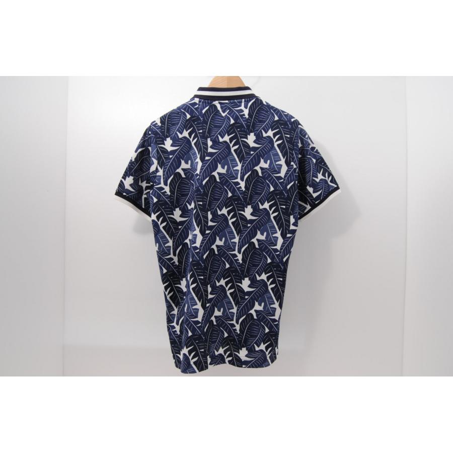 coco 中古【値下げ】キャロウェイ Callaway メンズ 半袖ポロシャツ L 紺 ネイビー リーフ柄 レターパックプラス発送可 ...