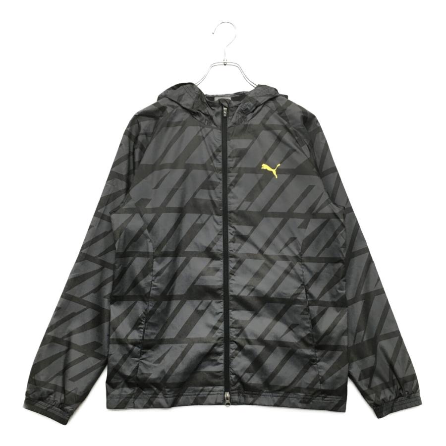 PUMA coco 中古【値下げ】 プーマ メンズ ウィンドブレーカー M 黒×グレー 長袖ダブルジップパーカー レターパックプラス発送可 ...
