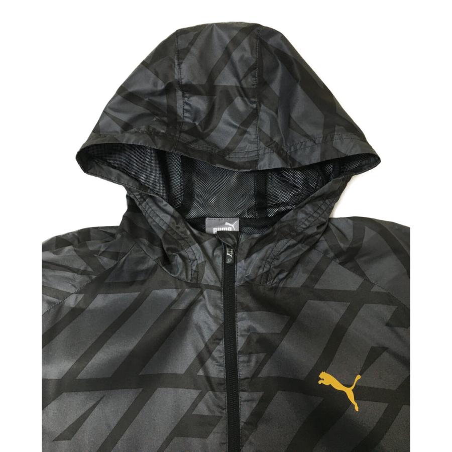 PUMA coco 中古【値下げ】 プーマ メンズ ウィンドブレーカー M 黒×グレー 長袖ダブルジップパーカー レターパックプラス発送可 ...