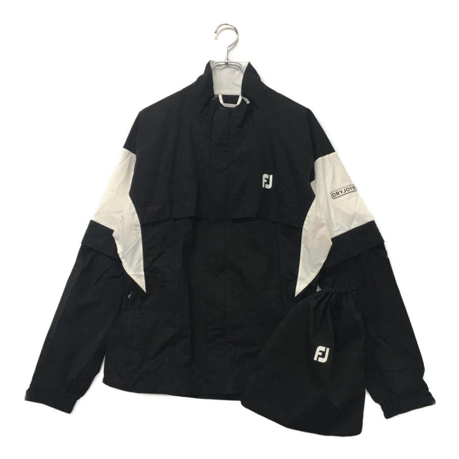 ASHWORTH coco 中古【値下げ】フットジョイ FootJoy メンズ レインジャケット L 黒 ブラック 2WAY 収納袋付き ...