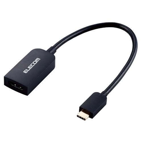 ポスト投函 エレコム ELECOM DISPLAYPORT HDMI USB type-c 変換 アダプタ 4K 2K 正規 認証 windows/mac対応 ディスプレイ ブラック AD ...