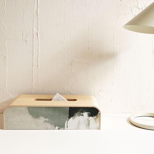 ヤマト工芸 painting tissue ペインティングティッシュ ティッシュケース ストーングレー YK22-002 ティッシュボックス 木製 ペイント ナチュラル 日本製 ...