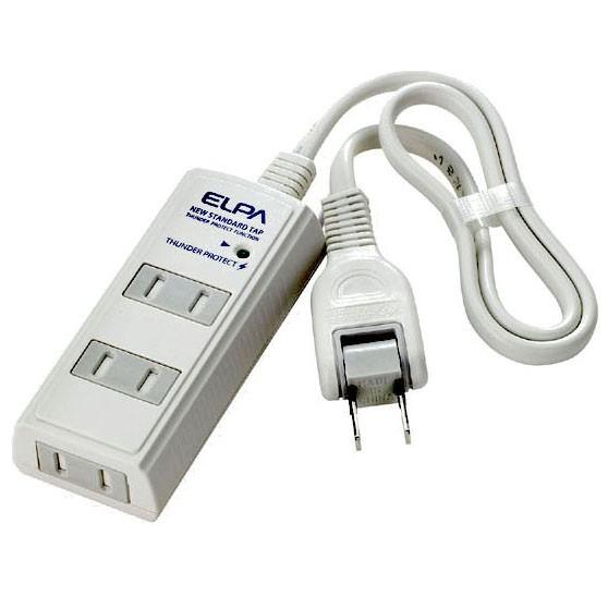 ELPA 耐雷サージ付コード付タップ 白 3m 3個口 WBT-3030SBN（W） : cocoatta - 通販 - Yahoo!ショッピング