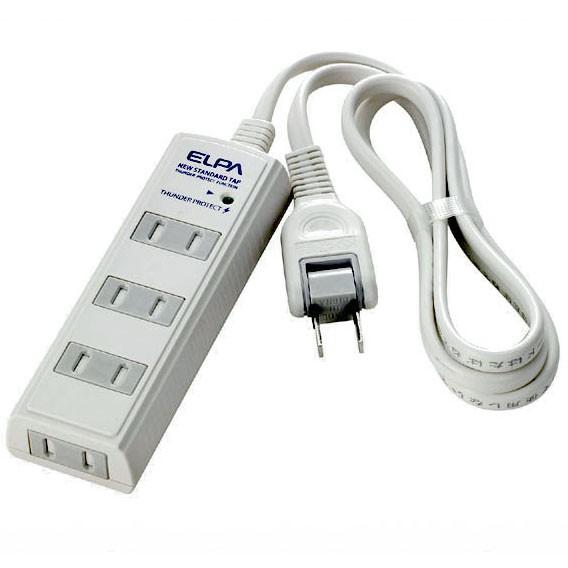 ELPA 耐雷サージ付コード付タップ 白 2m 4個口 WBT-4020SBN（W） : 4901087194513 : cocoatta - 通販 - Yahoo!ショッピング