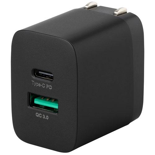 ナカバヤシ Digio2 USB Type-C+USB-A 20W PD充電対応 充電器 ブラック JYU-ACU08BK : 4902205490043 : cocoatta - 通販 ...