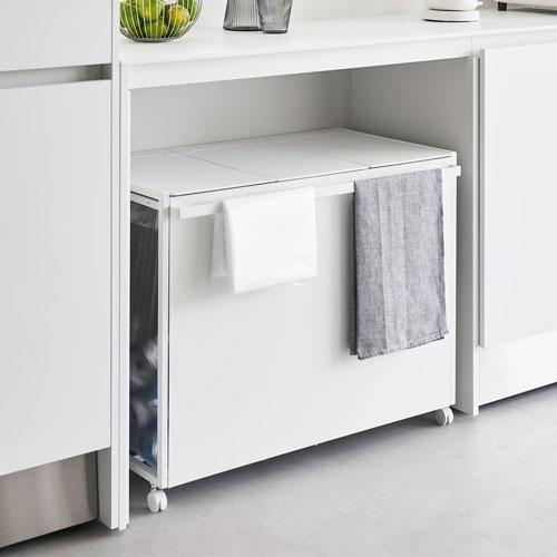 山崎実業 蓋付き目隠し分別ダストワゴン タワー tower 45L 3分別 ホワイト 1822 : 4903208018227 : cocoatta - 通販 - Yahoo!ショッピング