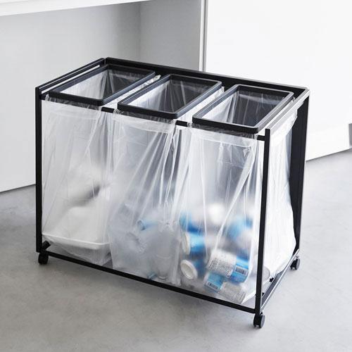 山崎実業 目隠し分別ダストワゴン タワー tower 45L 3分別 ブラック 1827 : cocoatta - 通販 - Yahoo!ショッピング