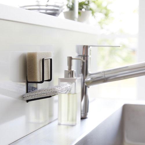 山崎実業 マグネットスポンジホルダー タワー tower ダブル ブラック 3281 : cocoatta - 通販 - Yahoo!ショッピング