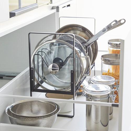 山崎実業 シンク下高さ調整鍋蓋＆フライパン 収納ラック 2段 タワー tower ブラック 5594☆★ : cocoatta - 通販 - Yahoo!ショッピング