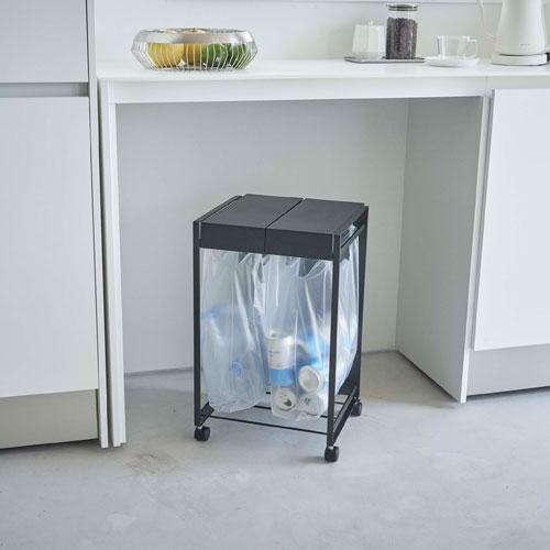 山崎実業 蓋付き目隠し分別ダストワゴン タワー tower 2分別 ブラック 5976 : cocoatta - 通販 - Yahoo!ショッピング