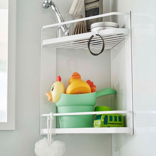 山崎実業 マグネットバスルームコーナーラック タワー tower 2段 ホワイト 6623 : cocoatta - 通販 - Yahoo!ショッピング