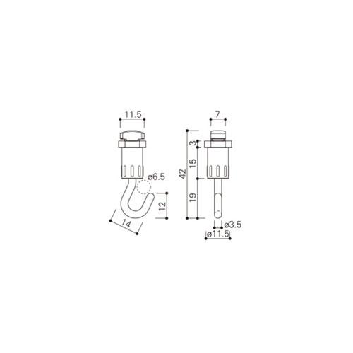 ハイロジック タキヤ 30シリーズ用CAフック シルバー : cocoatta - 通販 - Yahoo!ショッピング