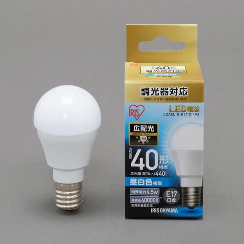 アイリスオーヤマ LED電球 E17 調光 広配光 昼白色 40形 440lm LDA5N-G-E17/D-4V3 : 4967576300643 : cocoatta - 通販 ...