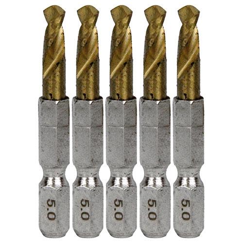 六角軸チタンコーティング鉄ドリル 極短 メチャみじ 5mm 5本組 : 4977292318105 : cocoatta - 通販 - Yahoo!ショッピング