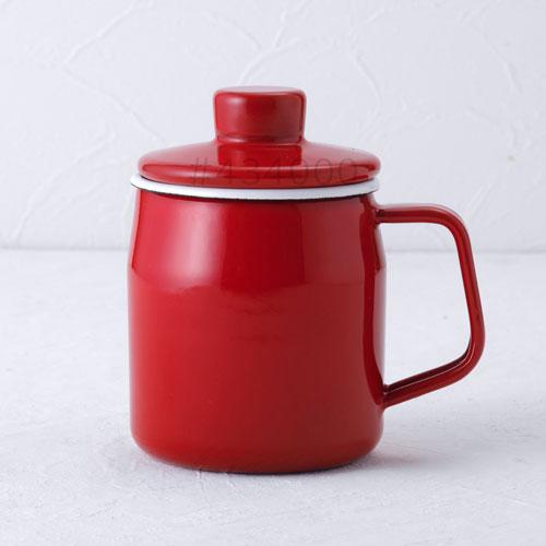 富士ホーロー フィルトミニ オイルポット 0.35L レッド OP-0.35L.R 油ポット 油こし器 琺瑯 フィルター こし網 油入れ コンパクト 小さめ 揚げ物 : cocoatta ...