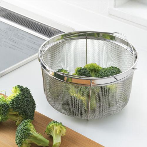 ヨシカワ ステンレス茹であげザル19cm 1686191 鍋用 茹でざる ざる ステンレスザル 茹で野菜 麺茹 : cocoatta - 通販 ...