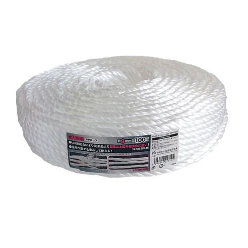 宮島化学工業 職人仕様PPロープ 8×100m 白 GPP810 : cocoatta - 通販 - Yahoo!ショッピング