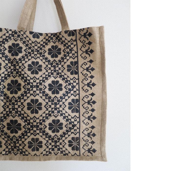 SALE TARANGO JUTE BAG ジュート麻 トートバッグ チェック柄 天然素材 ナチュラル エコバッグ NB-336 通販 ...