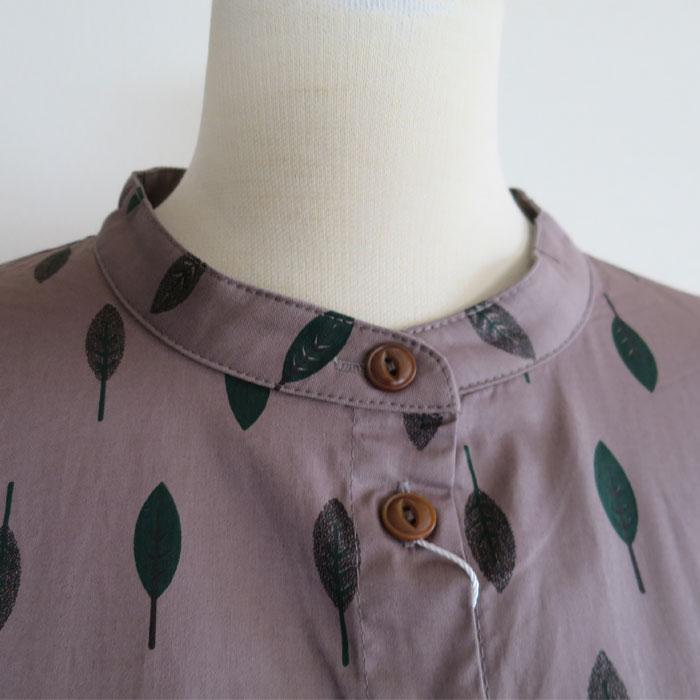 COLORK カラック リーフ柄 プリント コットン シャツワンピース ロング 綿 1641533 通販 7467 : 7467 : ナチュラル服 Berry - 通販 - Yahoo!ショッピング