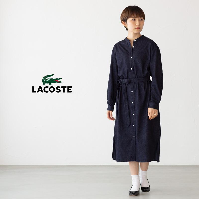 LACOSTE ラコステ インディゴライクニットシャツドレス EF865LJ LACOSTE ラコステ インディゴライクニットシャツドレス EF865LJ