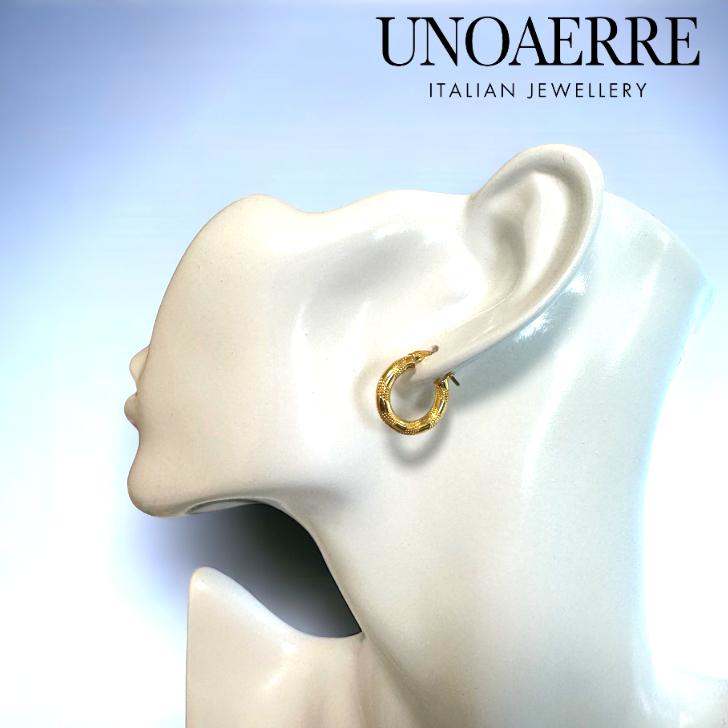 UNOAERRE ウノアエレ ピアス 18金 K18 ゴールド フープピアス シンプル イタリア製 巾着袋＆ジュエリーBOX付き！ プレゼント : ココクロスYahoo!ショップ - 通販 ...