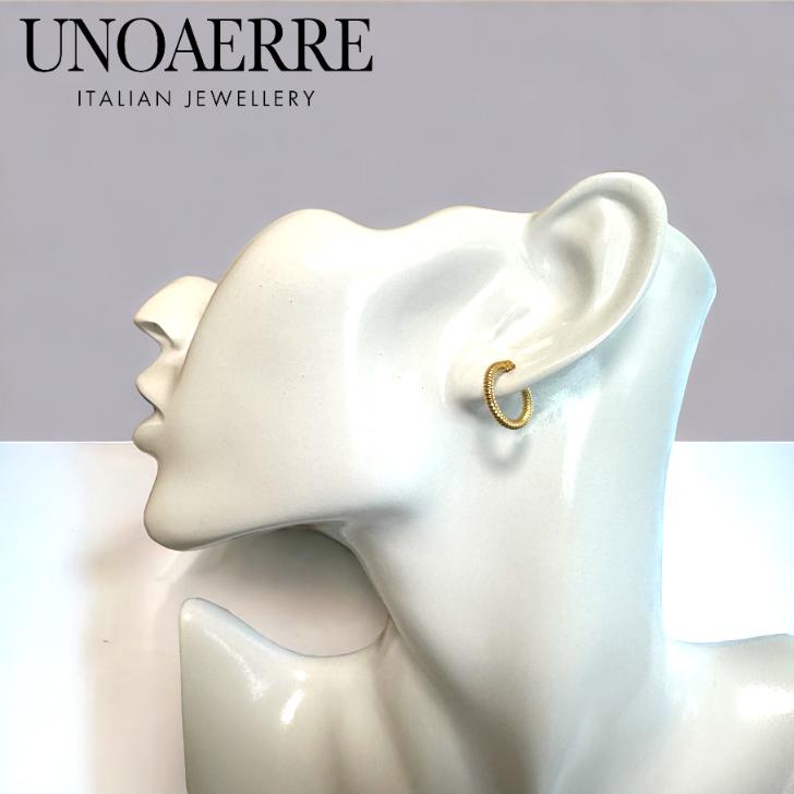 UNOAERRE ウノアエレ ピアス 18金 K18 ゴールド フープピアス シンプル イタリア製 巾着袋＆ジュエリーBOX付き！ プレゼント : ココクロスYahoo!ショップ - 通販 ...