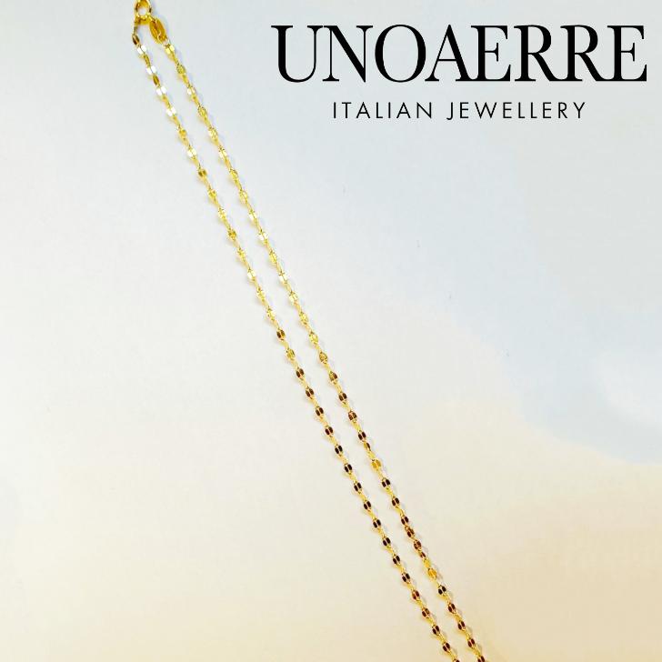 UNOAERRE ウノアエレ ネックレス アクセサリー ペンダント 18金 K18 ゴールド シンプル イタリア製 巾着袋＆ジュエリーBOX ...