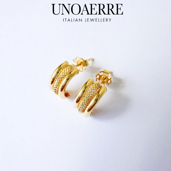 UNOAERRE ウノアエレ ピアス 18金 K18 イエローゴールド フープピアス イタリア製 巾着袋＆ジュエリーBOX付き！ プレゼント : ココクロスYahoo!ショップ - 通販 ...