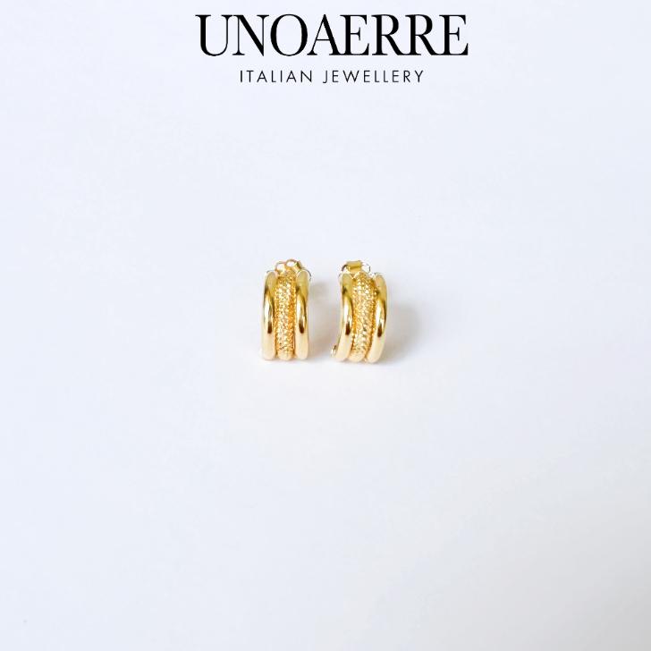 UNOAERRE ウノアエレ ピアス 18金 K18 イエローゴールド フープピアス イタリア製 巾着袋＆ジュエリーBOX付き！ プレゼント : ココクロスYahoo!ショップ - 通販 ...