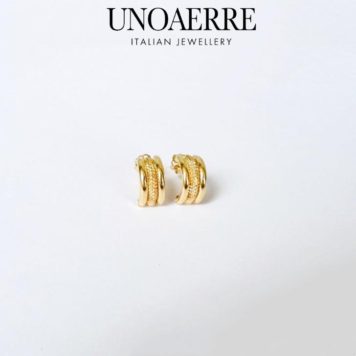 UNOAERRE ウノアエレ ピアス 18金 K18 イエローゴールド フープピアス イタリア製 巾着袋＆ジュエリーBOX付き！ プレゼント : ココクロスYahoo!ショップ - 通販 ...
