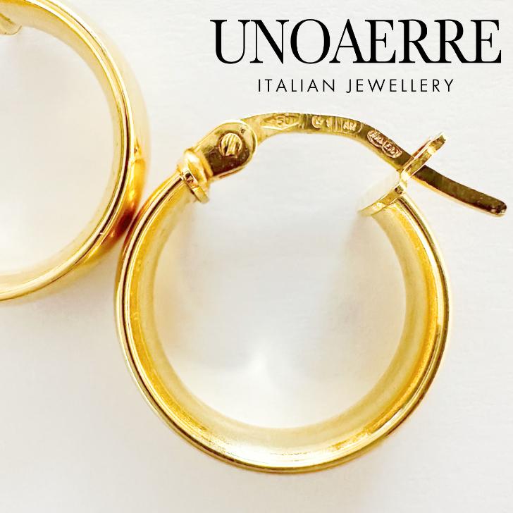 UNOAERRE ウノアエレ ピアス 18金 K18 ゴールド フープピアス シンプル イタリア製 巾着袋＆ジュエリーBOX付き！ プレゼント : ココクロスYahoo!ショップ - 通販 ...