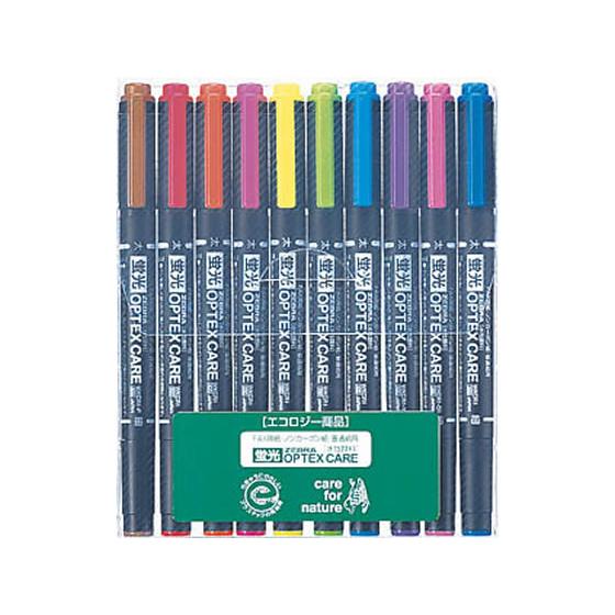 ゼブラ 蛍光オプテックスケア 10色セット WKCR1-10C 多色セット 蛍光ペン ツイン : ココデカウ - 通販 - Yahoo!ショッピング