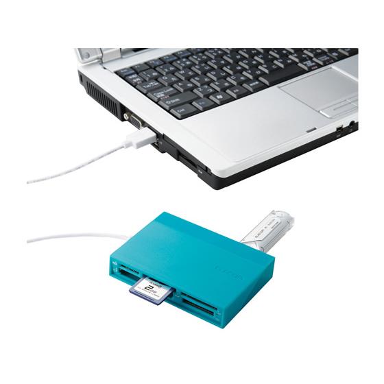 ELECOM（エレコム） 48+5メディア USBハブ付きメモリリーダライタ ブラック MR-C24BK カードリーダー バーコードリーダー PC周辺機器 パソコン 家電 : ココデカウ ...