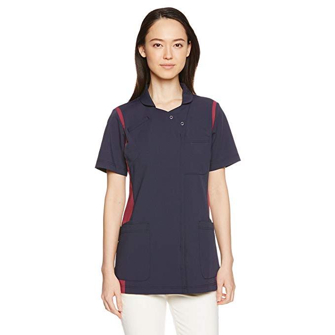 KAZEN（カゼン） レディススクラブ（衿付き） 973-48（ネイビーXワイン） LL : 0035245804 : マツヨシ - 通販 - Yahoo!ショッピング