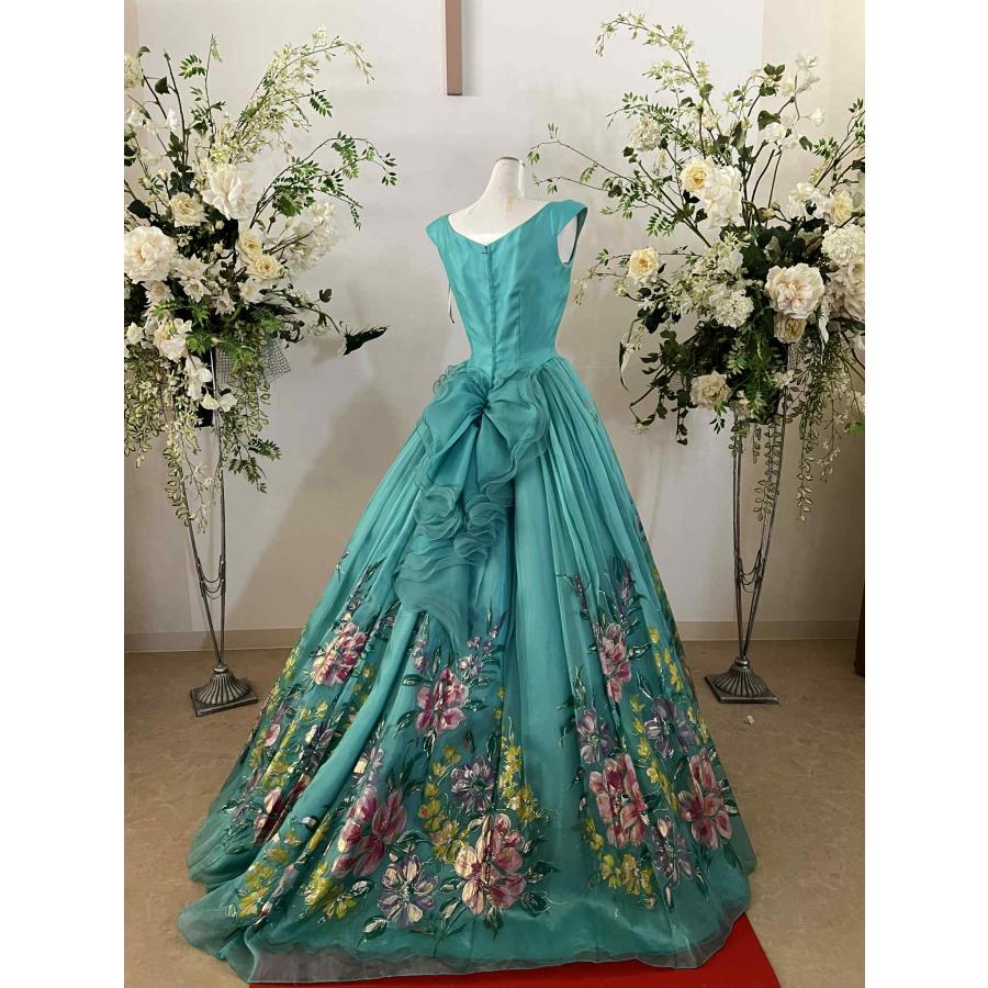 貸衣装処分品 カクテルドレス KOKI 緑 裾ペイント柄 7号 : 古古美心 - 通販 - Yahoo!ショッピング